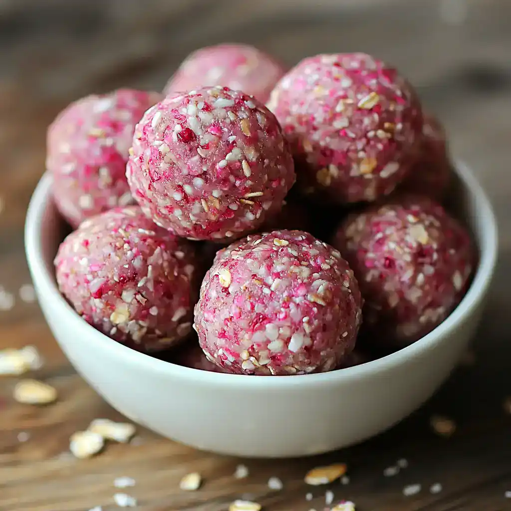 Raw Vegan Rhubarb Energy Balls Recipe - No-Bake Plant-Based