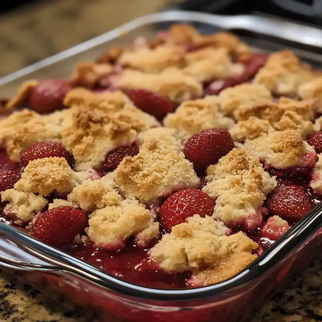 Strawberry Cobbler Recipe - Vegan Summer Fruit Dessert