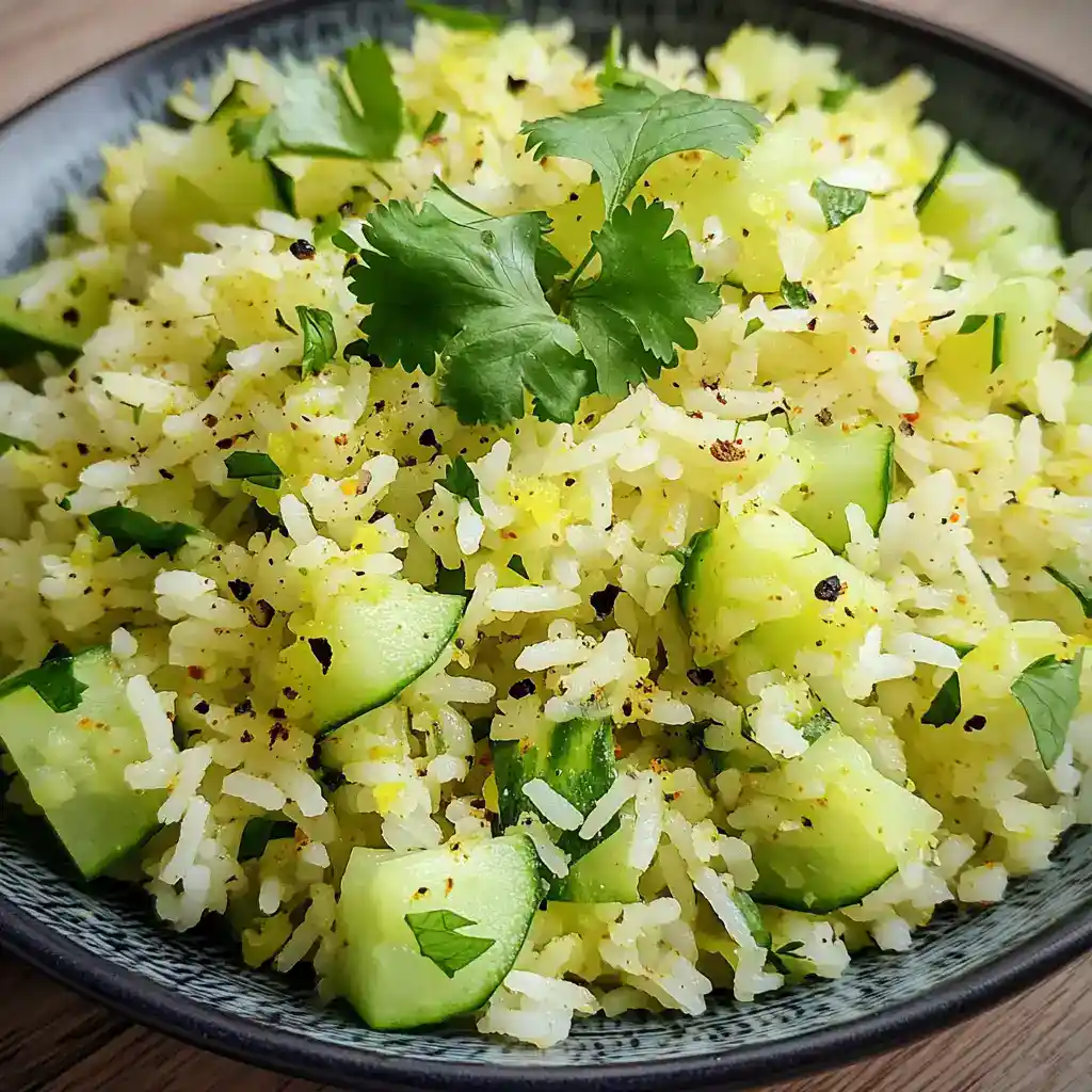 Easy Cucumber Spiced Rice Recipe - Refreshing Plant-Based Dish
